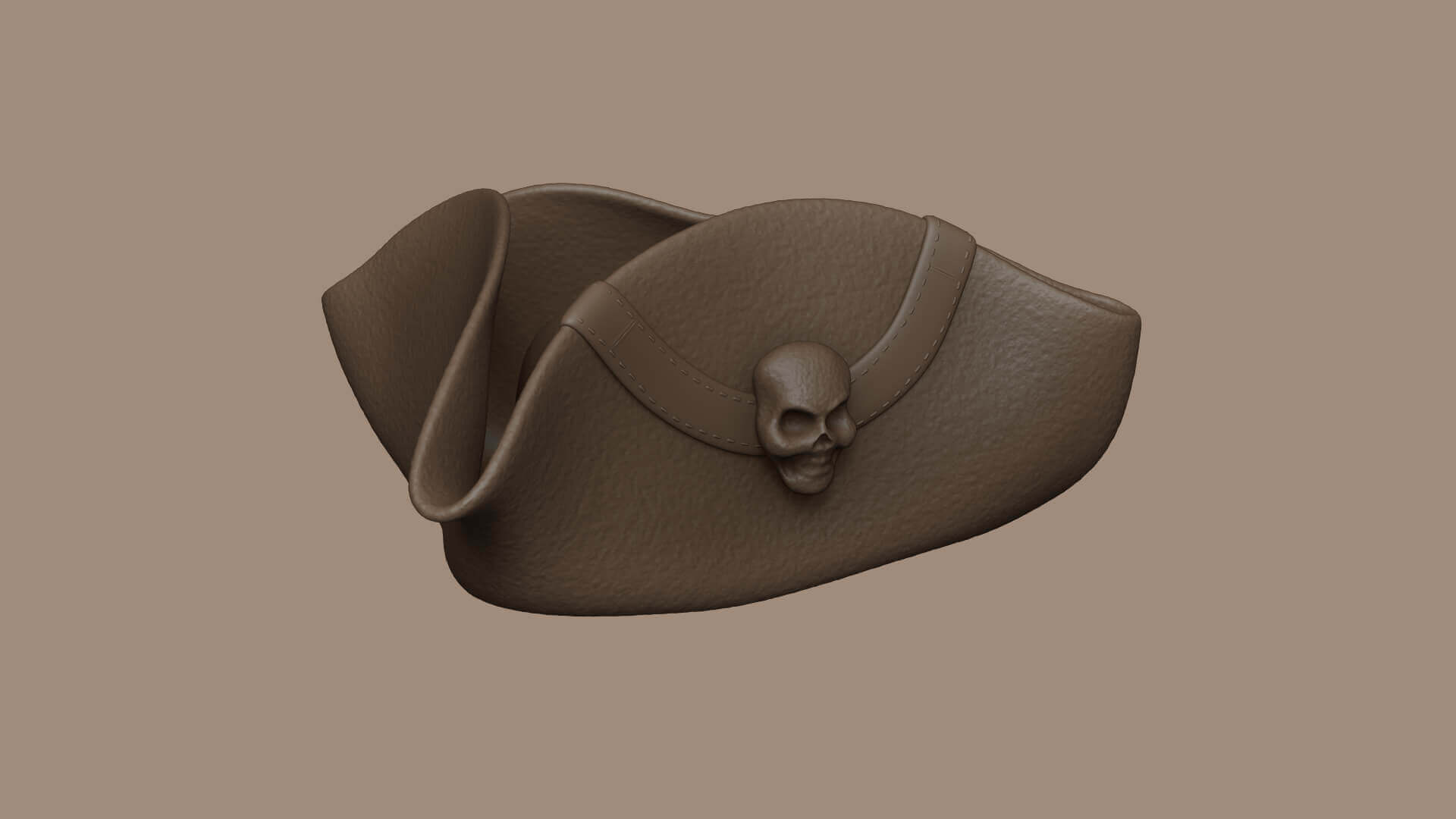 Pirate Hat 19 - Skull Pirate Hat 3D Model by gsommer