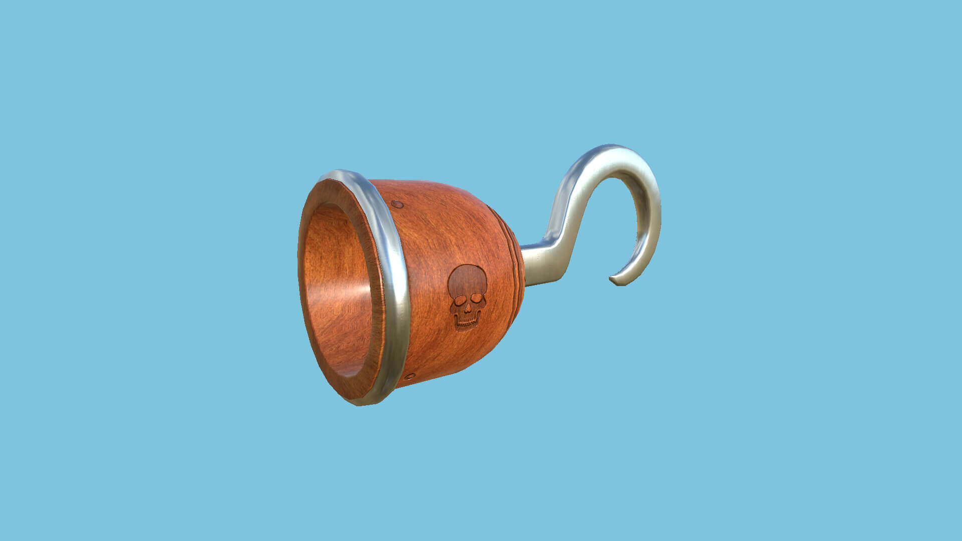 Pirate Hook 01 - Wooden Luxury 3D Model by gsommer