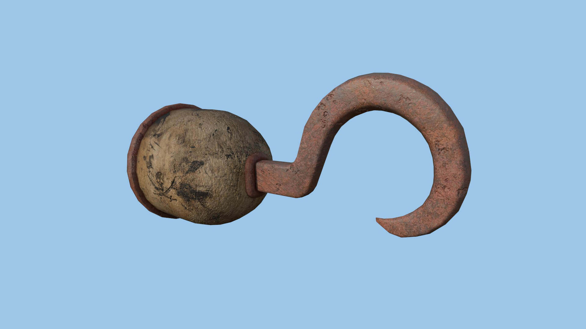 Pirate Hook 02 - Rust 3D Model by gsommer