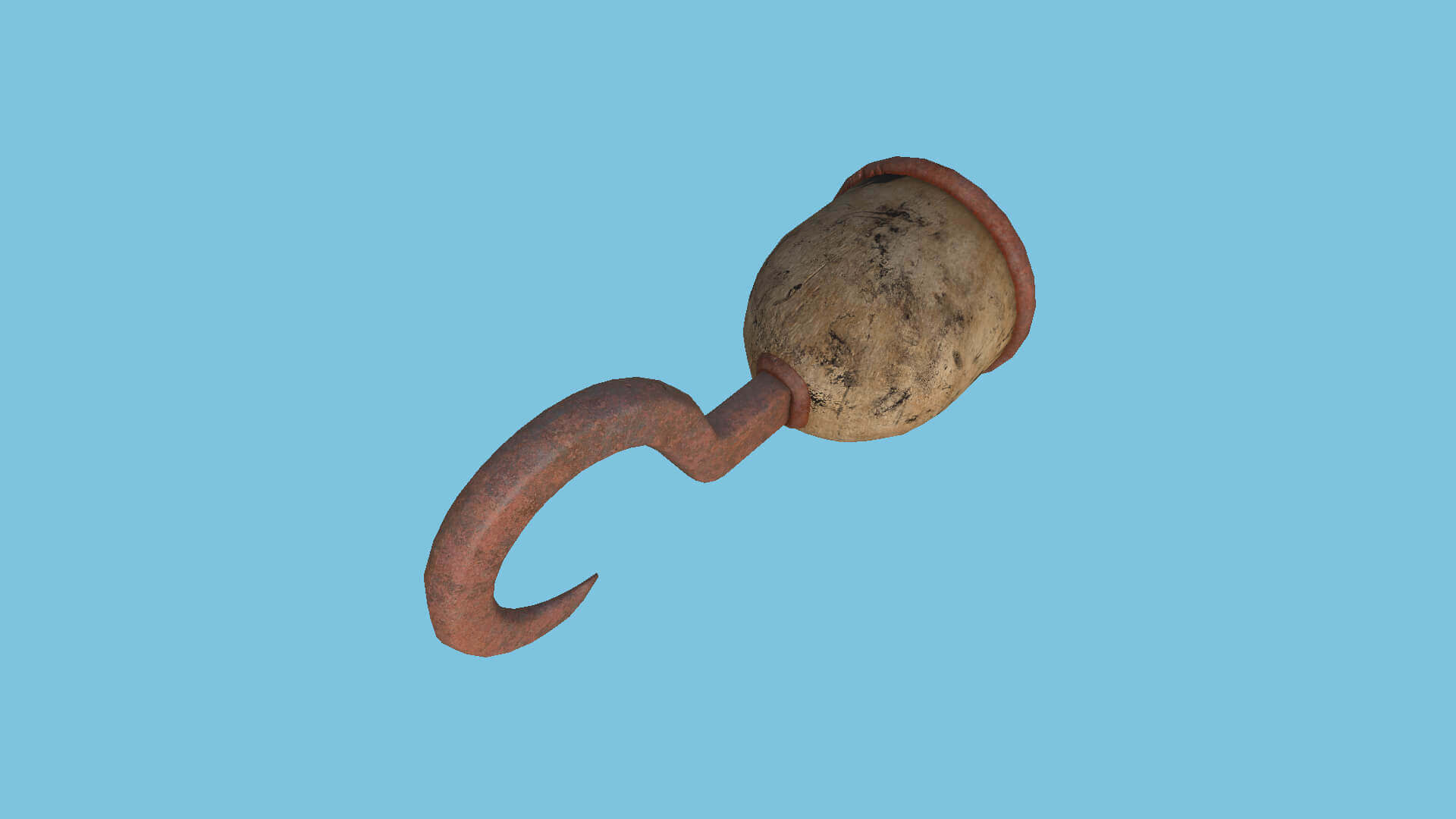 Pirate Hook 02 - Rust 3D Model by gsommer