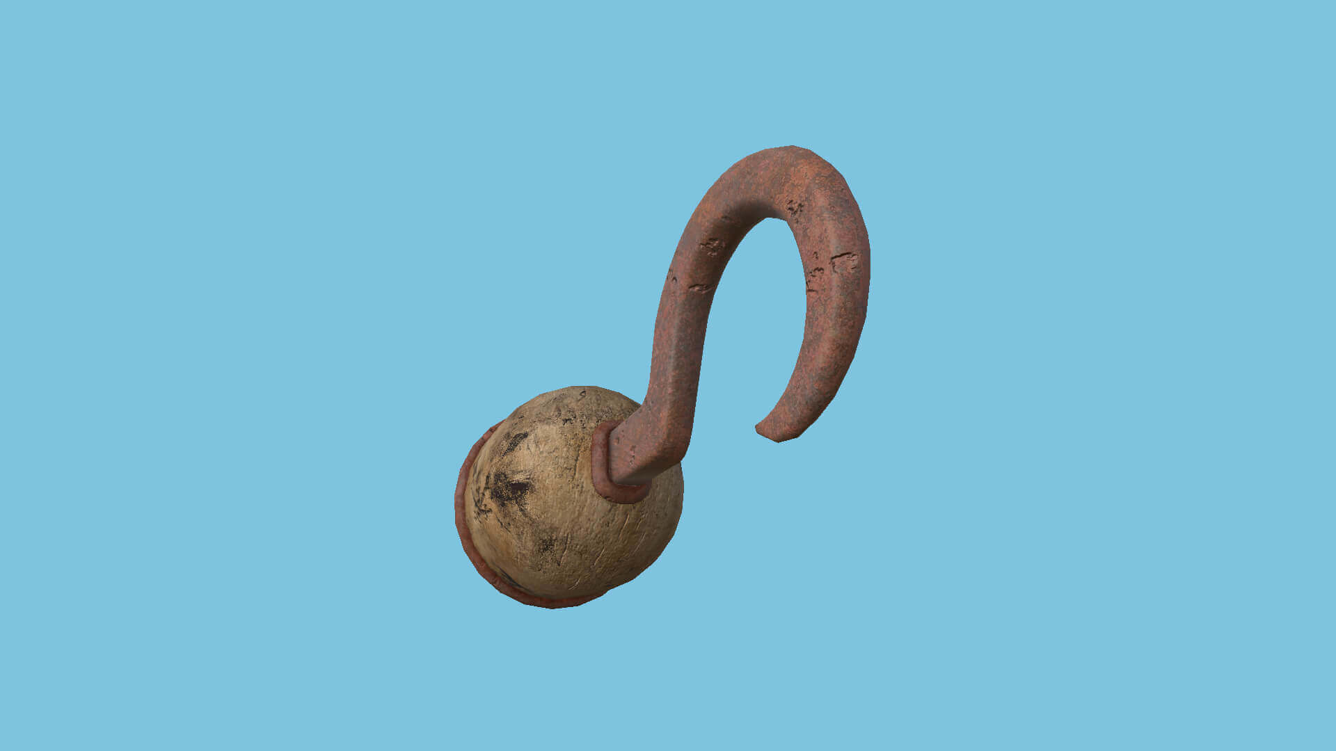Pirate Hook 02 - Rust 3D Model by gsommer