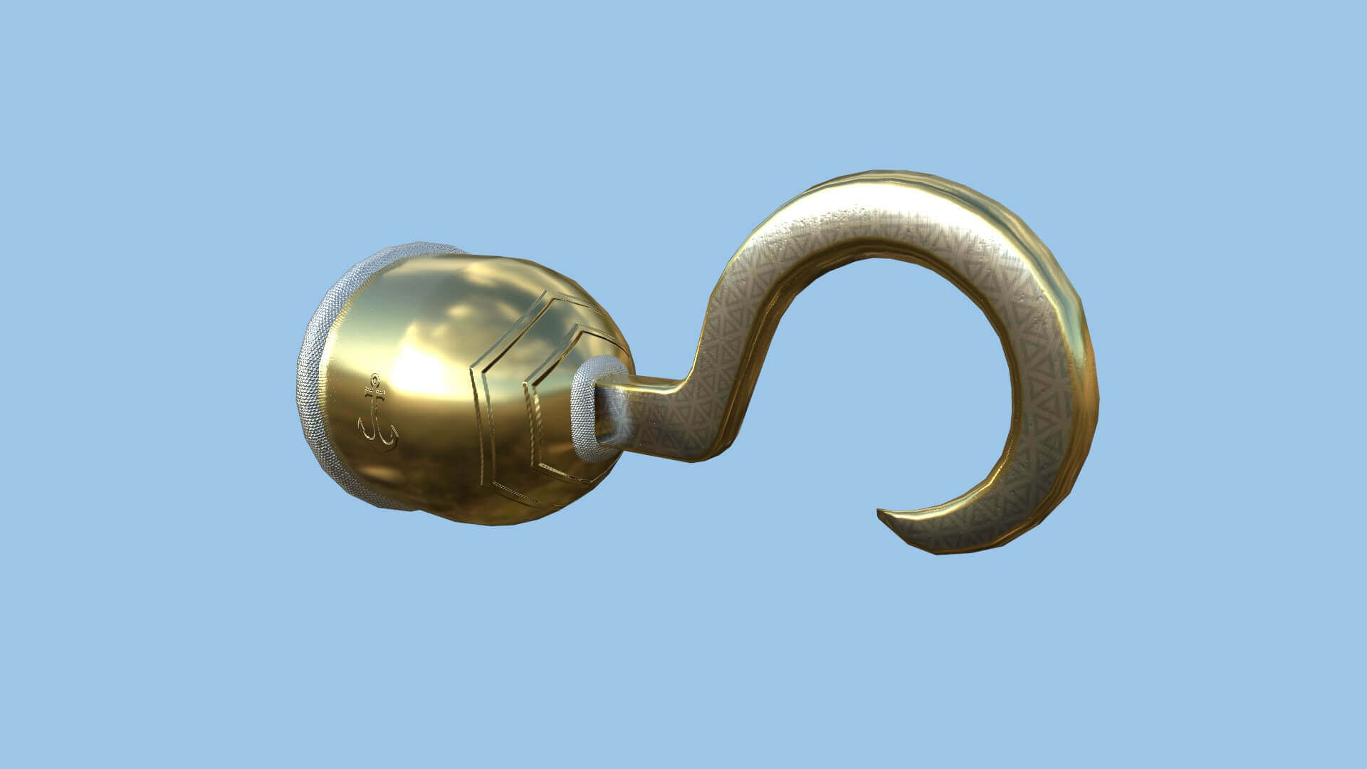 Pirate Hook 04 - Golden Luxury - 3D Model by gsommer