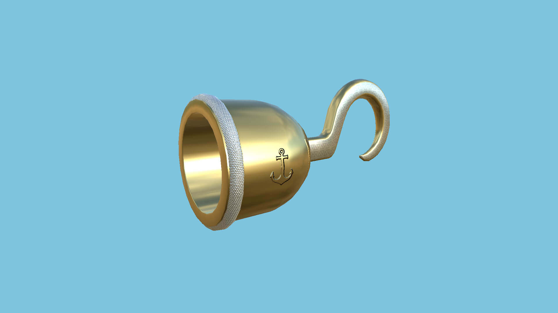 Pirate Hook 04 - Golden Luxury - 3D Model by gsommer