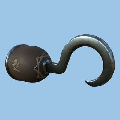 Pirate Hook 02 - Rust 3D Model by gsommer