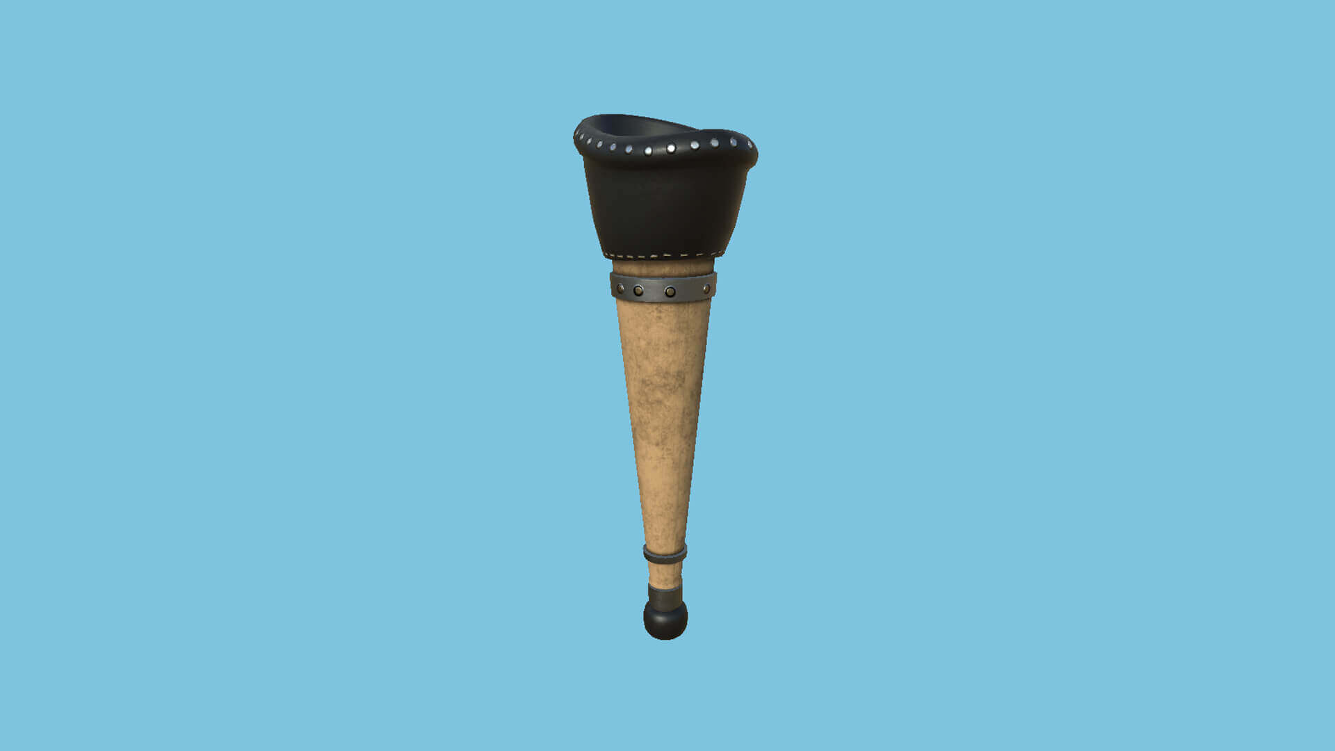 Pirate Pegleg 01 - Wood Black 3D Model by gsommer