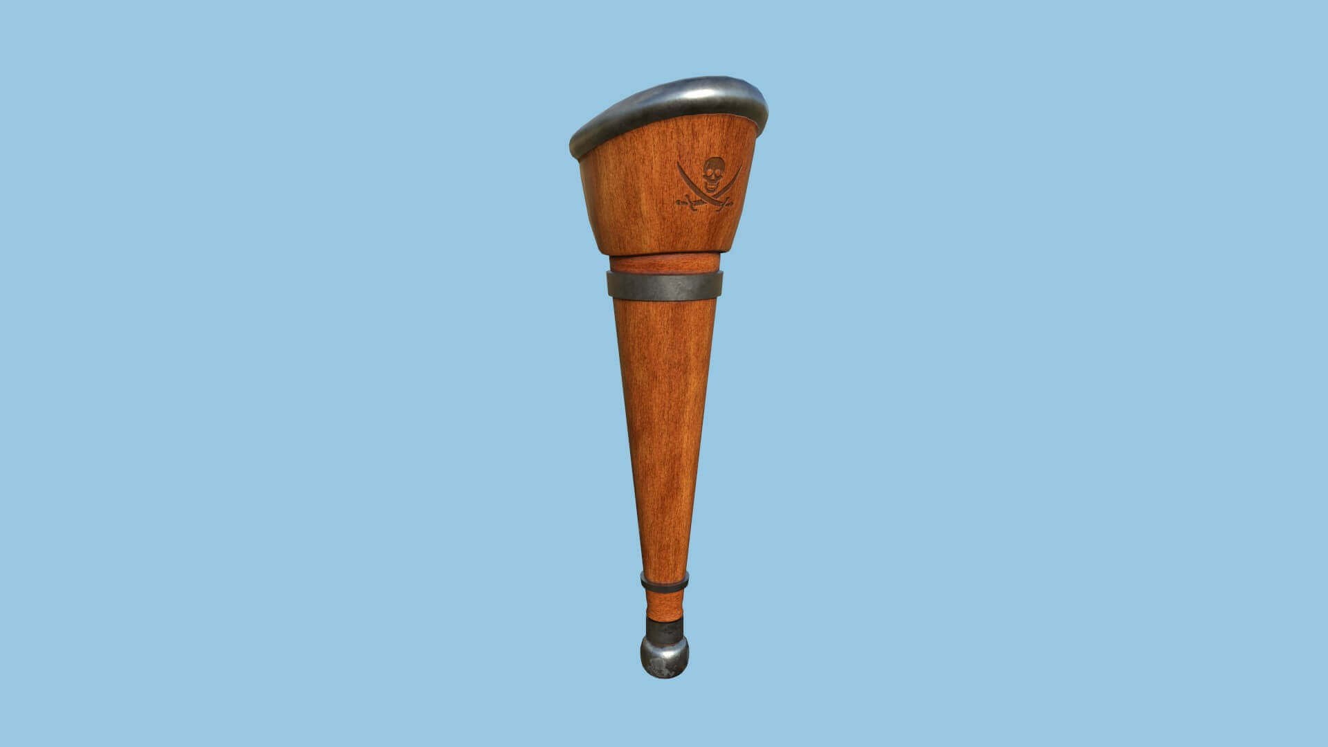 Pirate Pegleg 02 - Luxury Wood 3D Model by gsommer