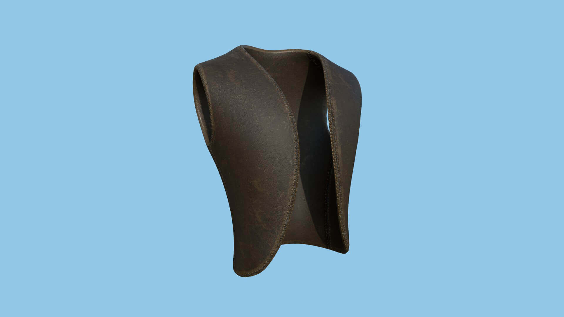 Pirate Vest 03 - Leather Rust 3D Model by gsommer