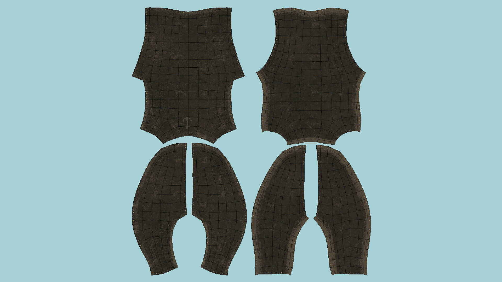 Pirate Vest 03 - Leather Rust 3D Model by gsommer