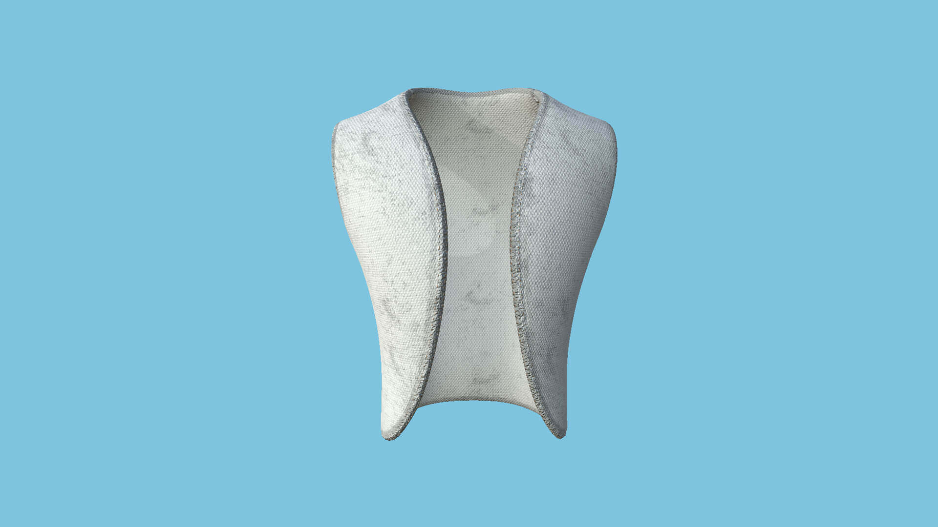 Pirate Vest 08 - White 3D Model by gsommer