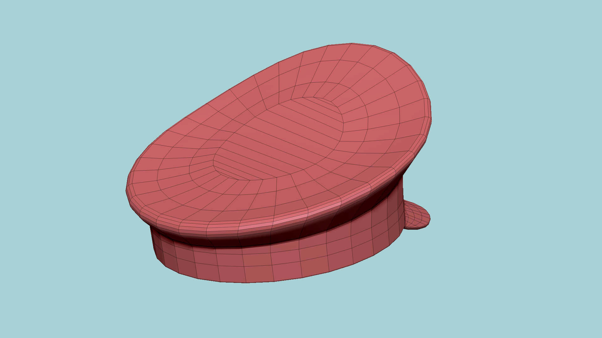 Police Cap 01 - Blue 3D Model by gsommer