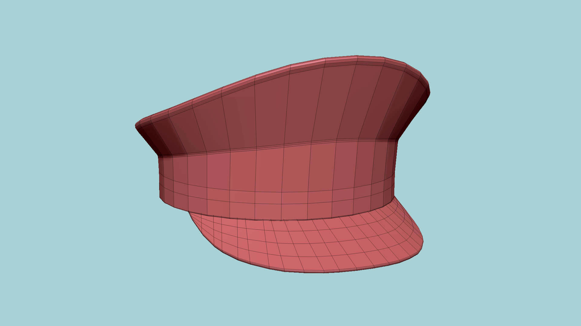 Police Cap 08 - Digital Camouflage 3D Model by gsommer