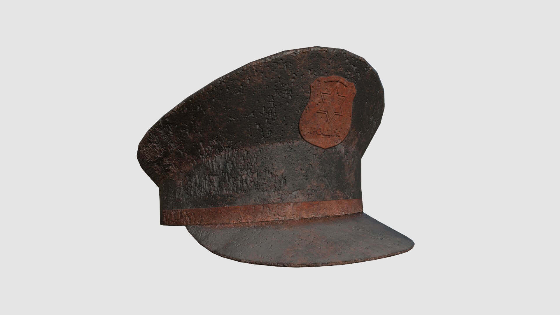 Police Cap 10 - Destroyed 3D Model by gsommer