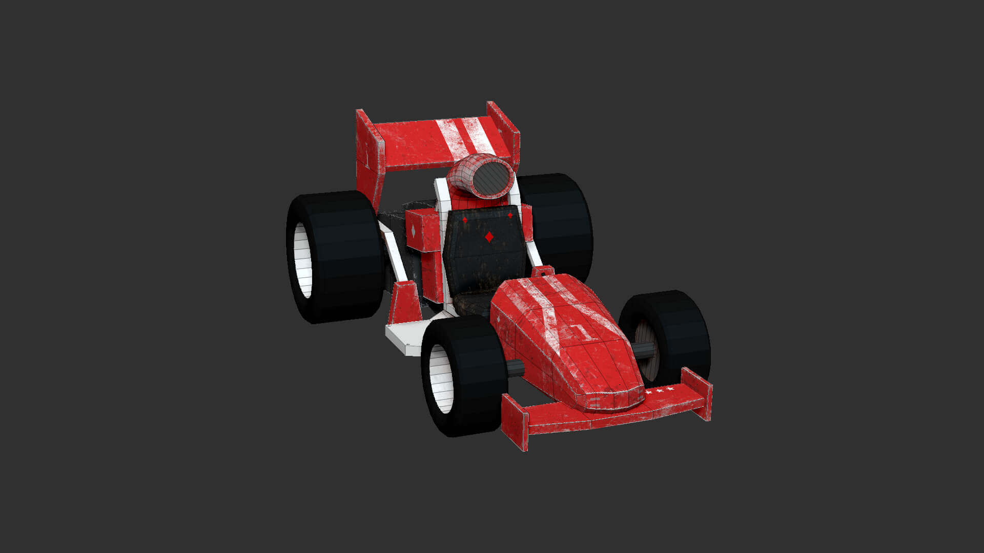Racing Kart 04 - Red 3D Model by gsommer