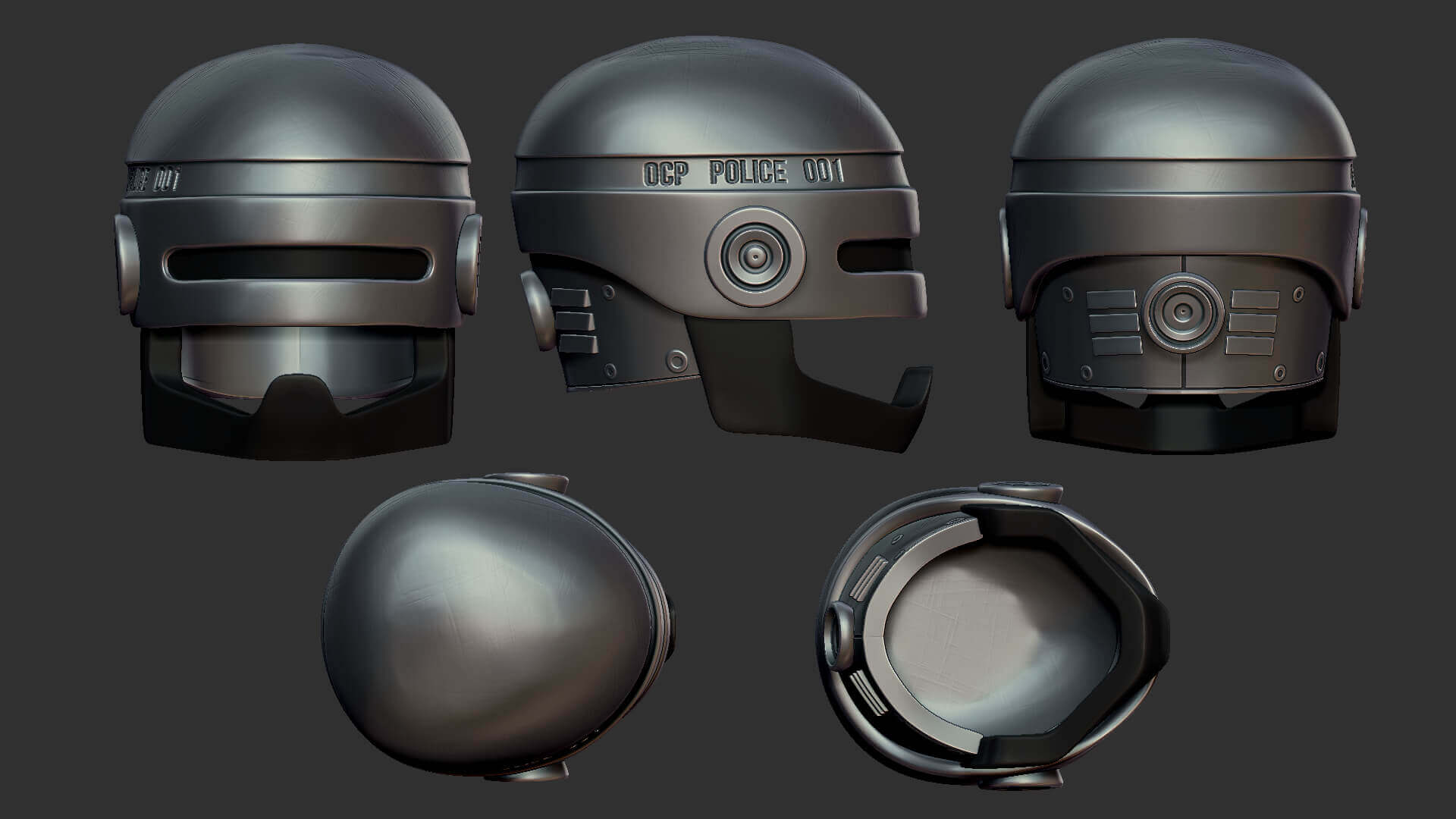Robocop Helmet - 3D Model by gsommer