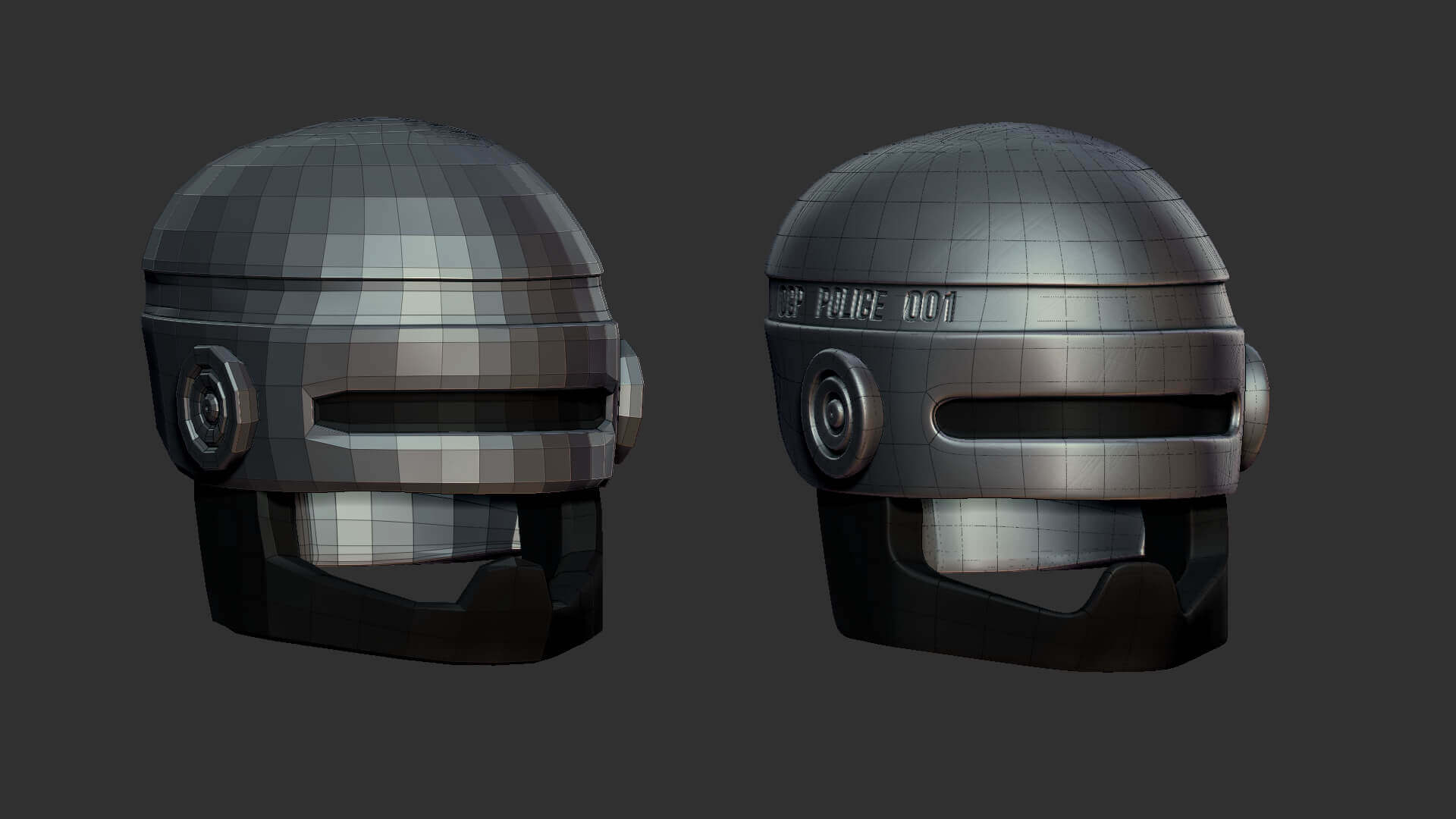 Robocop Helmet - 3D Model by gsommer