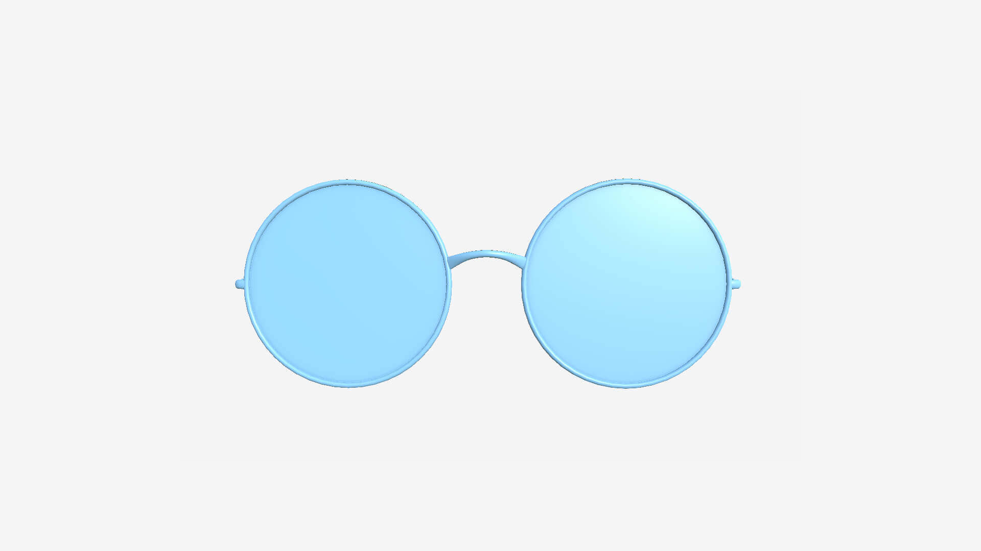 Rounded Sunglasses 02 - Golden Red 3D Model by gsommer