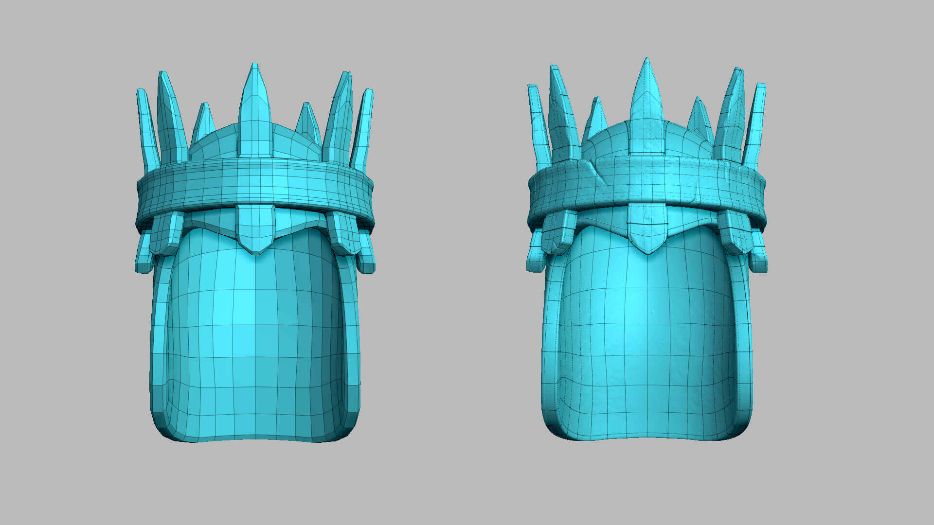 Rusted Crown Helmet - 3D Model by gsommer