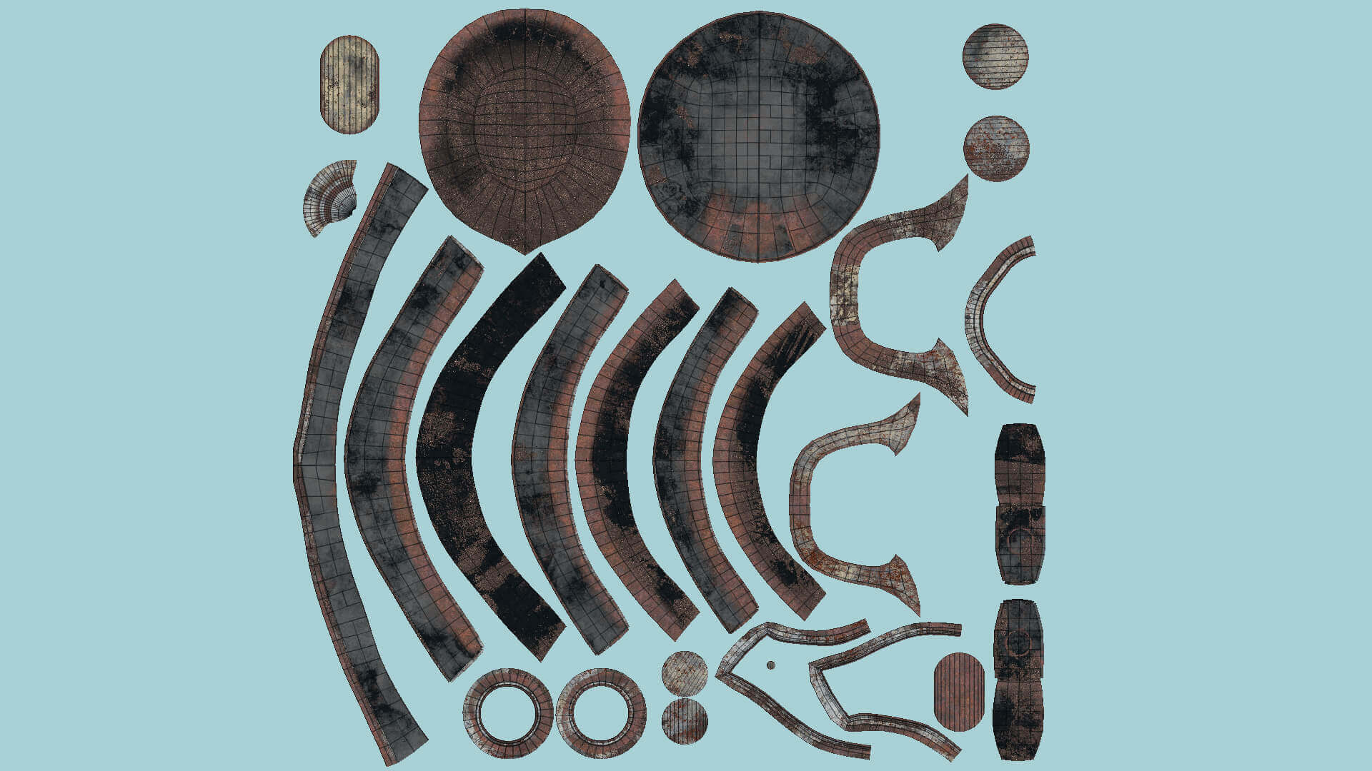 Samurai Helmet 04 - Destroyed Rust 3D Model by gsommer