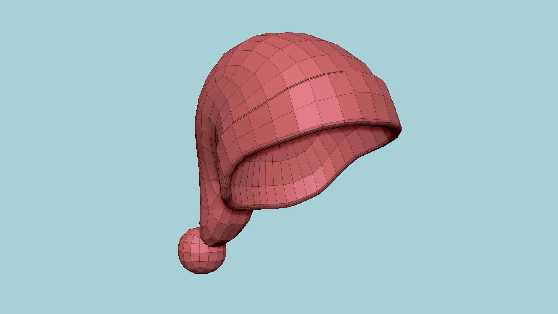 Santa Hat 02 - Green 3D Model by gsommer