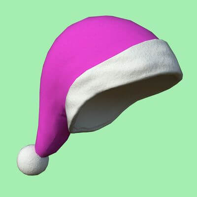 Santa Hat 03 - Pink 3D Model by gsommer