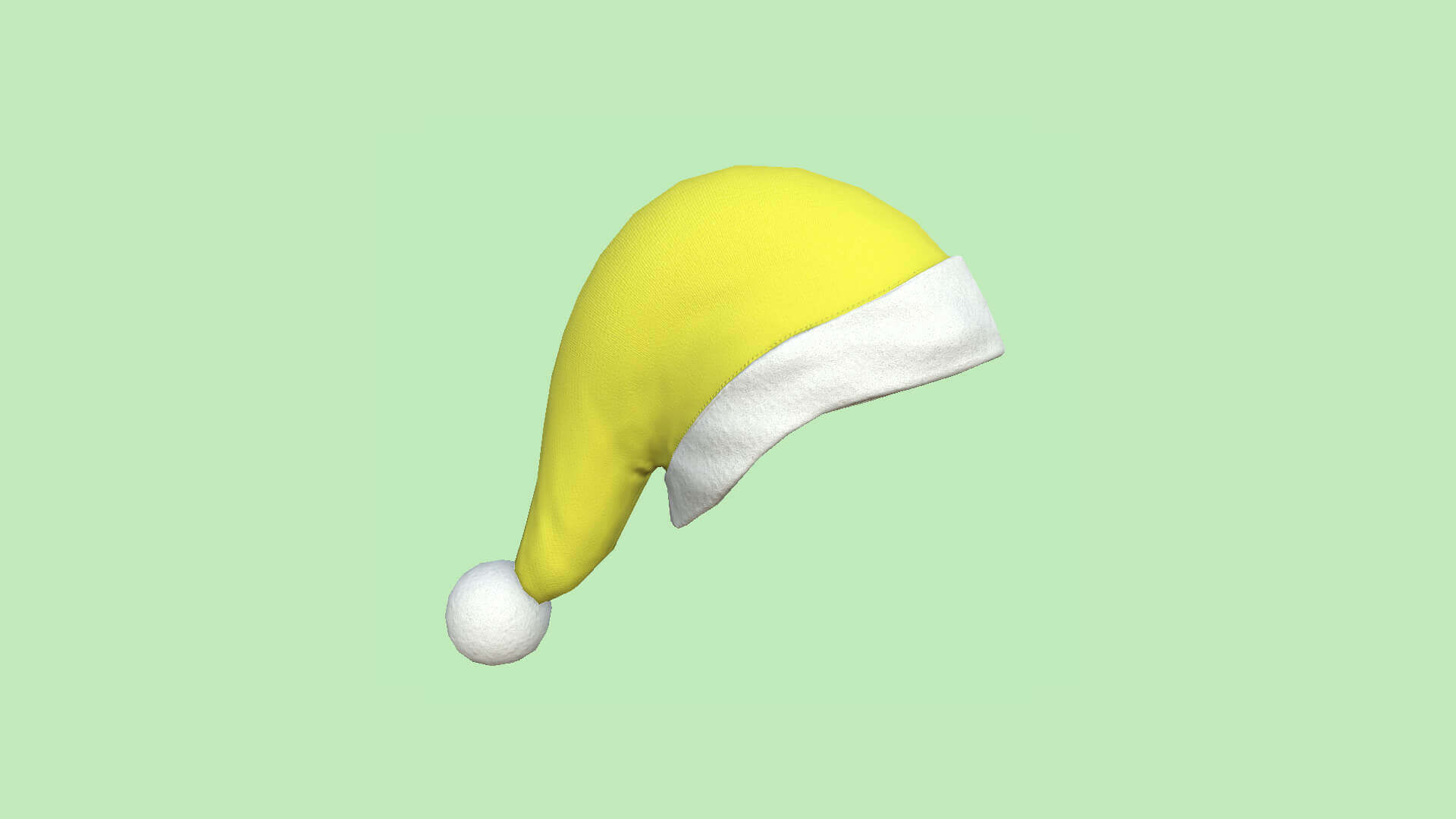 Santa Hat 04 - Yellow 3D Model by gsommer