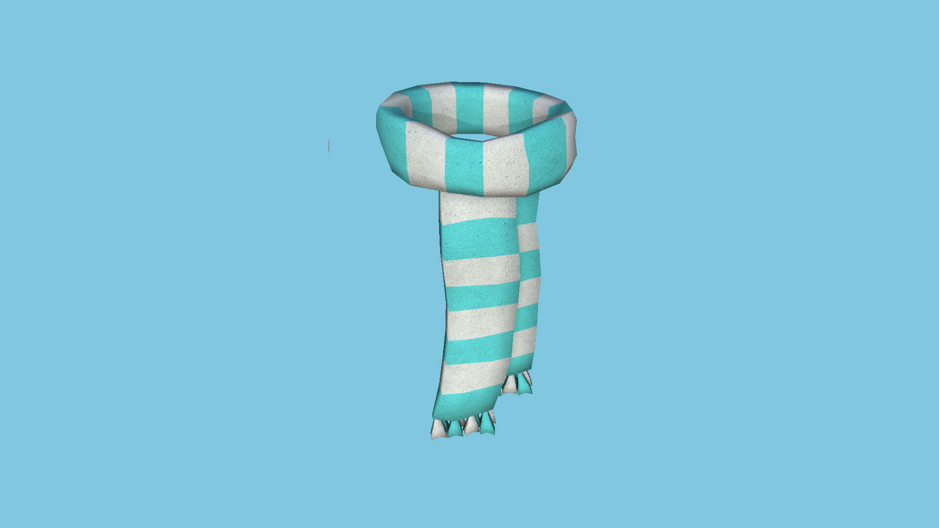 Scarf 07 - White and Blue 3D Model by gsommer