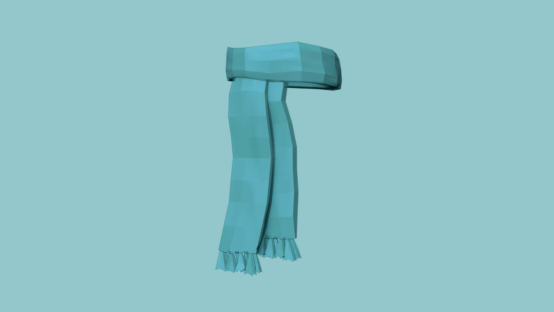 Scarf 07 - White and Blue 3D Model by gsommer