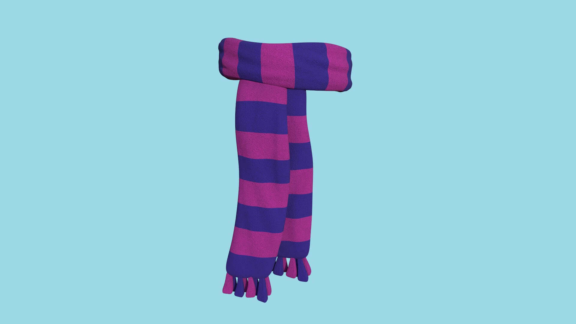 Scarf 08 - Purple and Blue 3D Model by gsommer