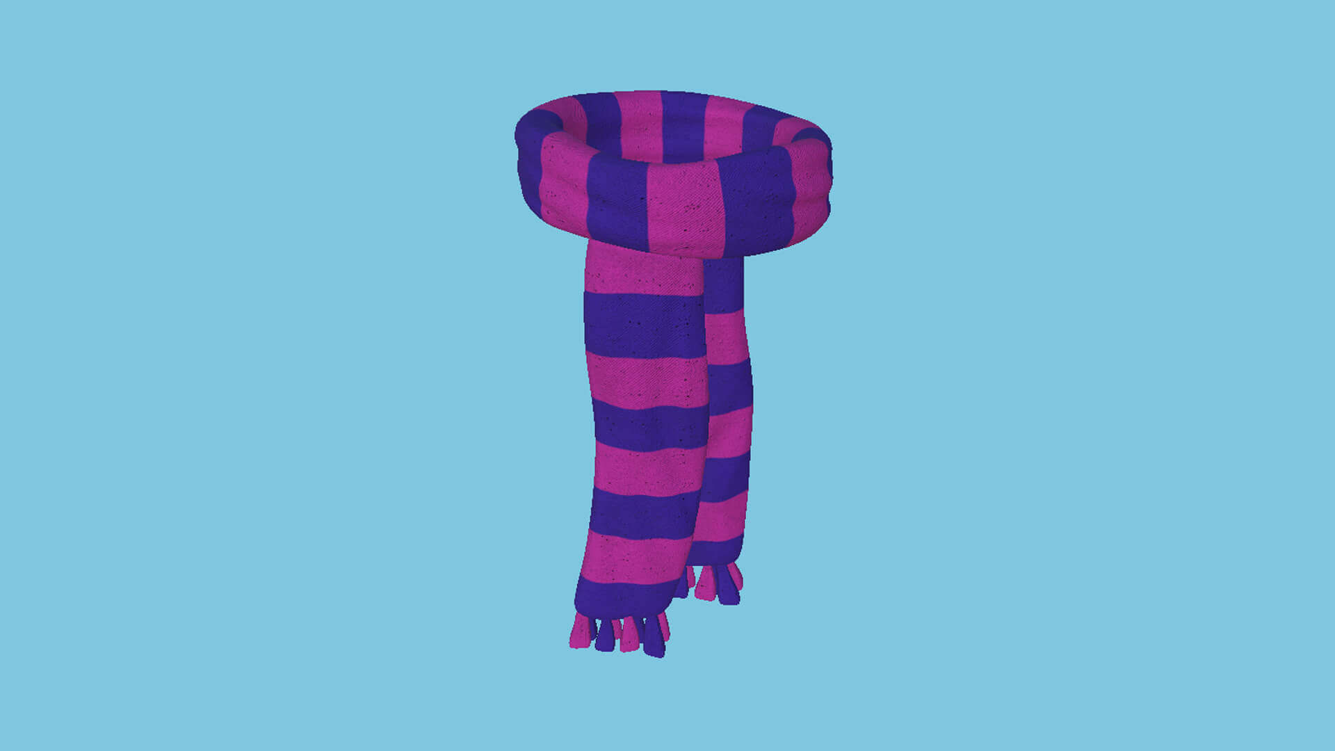Scarf 08 - Purple and Blue 3D Model by gsommer