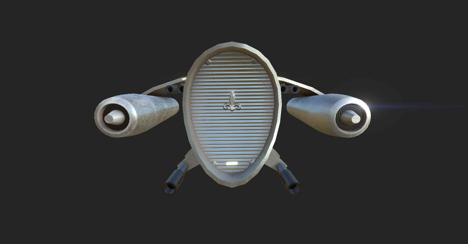 Sci-Fi Aircraft 04 - Classic Metal Airship 3D Model by gsommer
