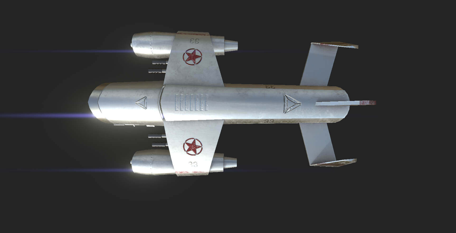 Sci-Fi Aircraft 04 - Classic Metal Airship 3D Model by gsommer