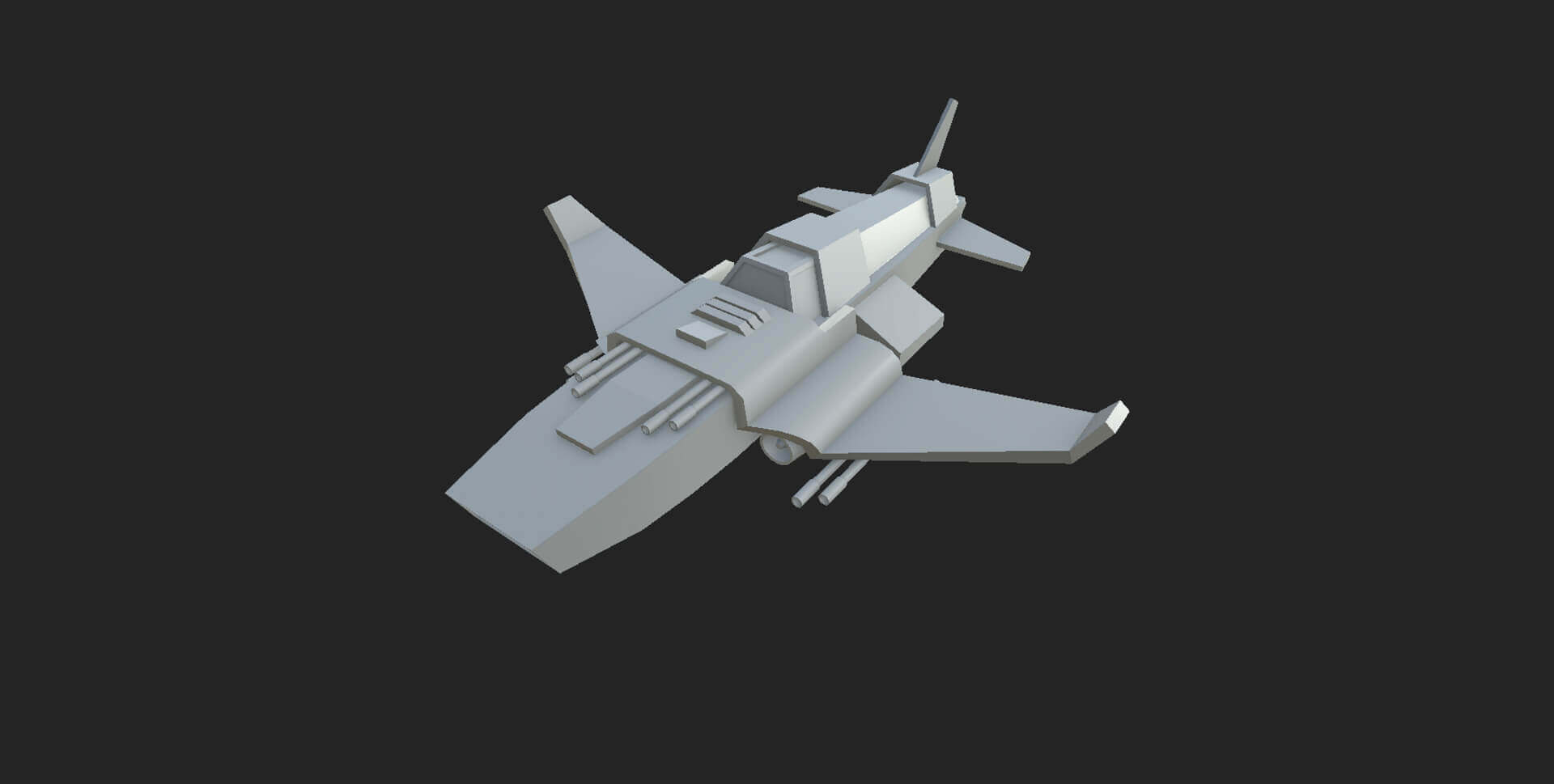 Sci-Fi Aircraft 05 - Jet Airplane 3D Model by gsommer