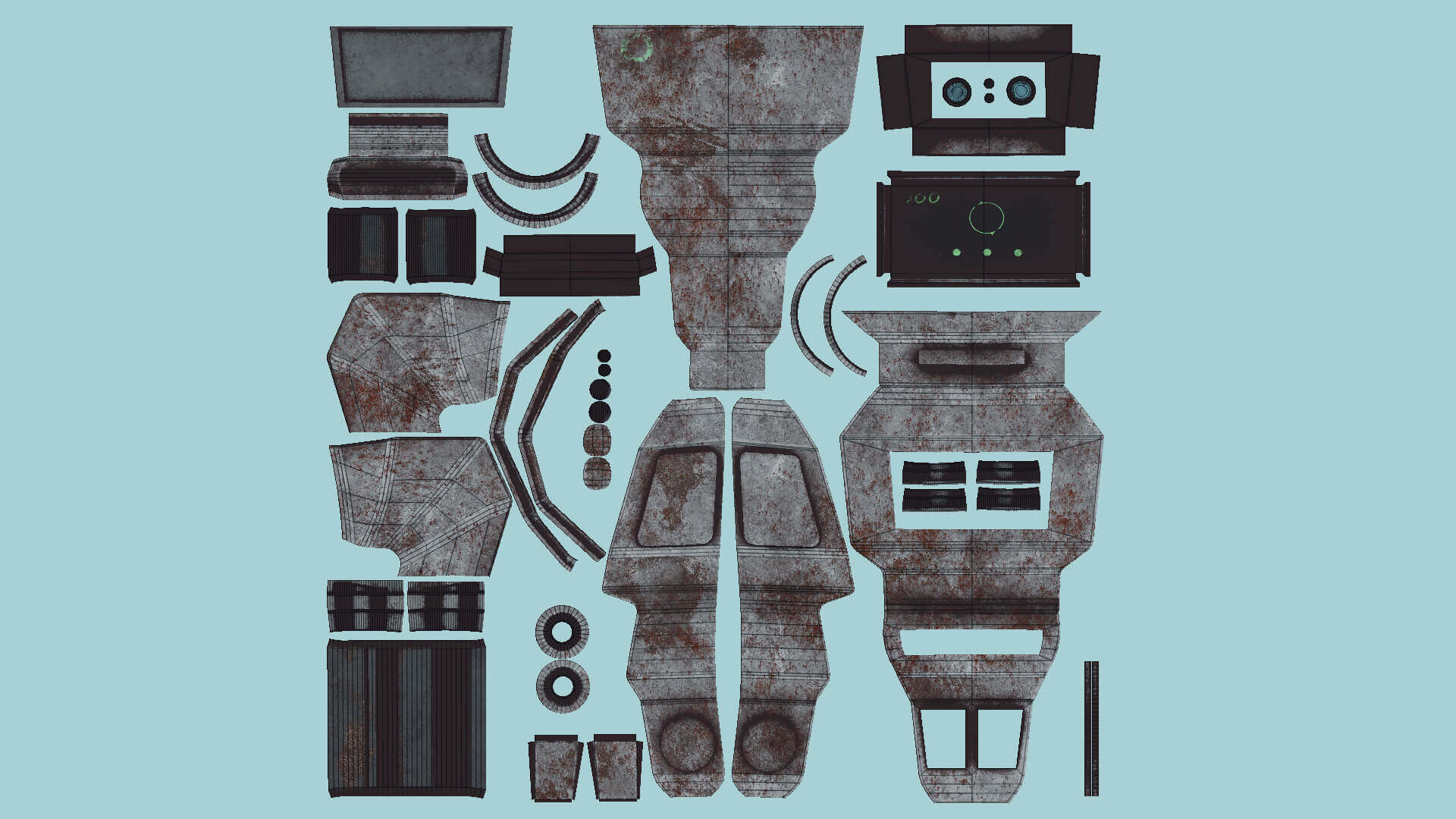Sci-Fi Backpack Model A 08 - Rust Destroyed by gsommer
