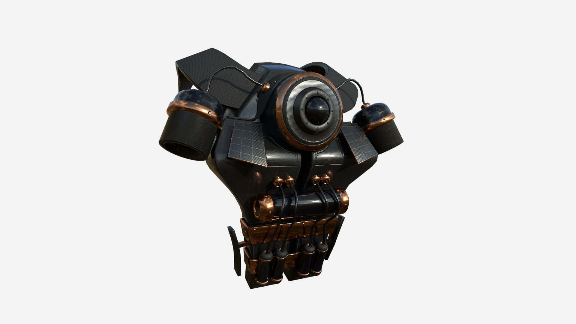 Sci-Fi Backpack Model B 01 - Black Copper by gsommer