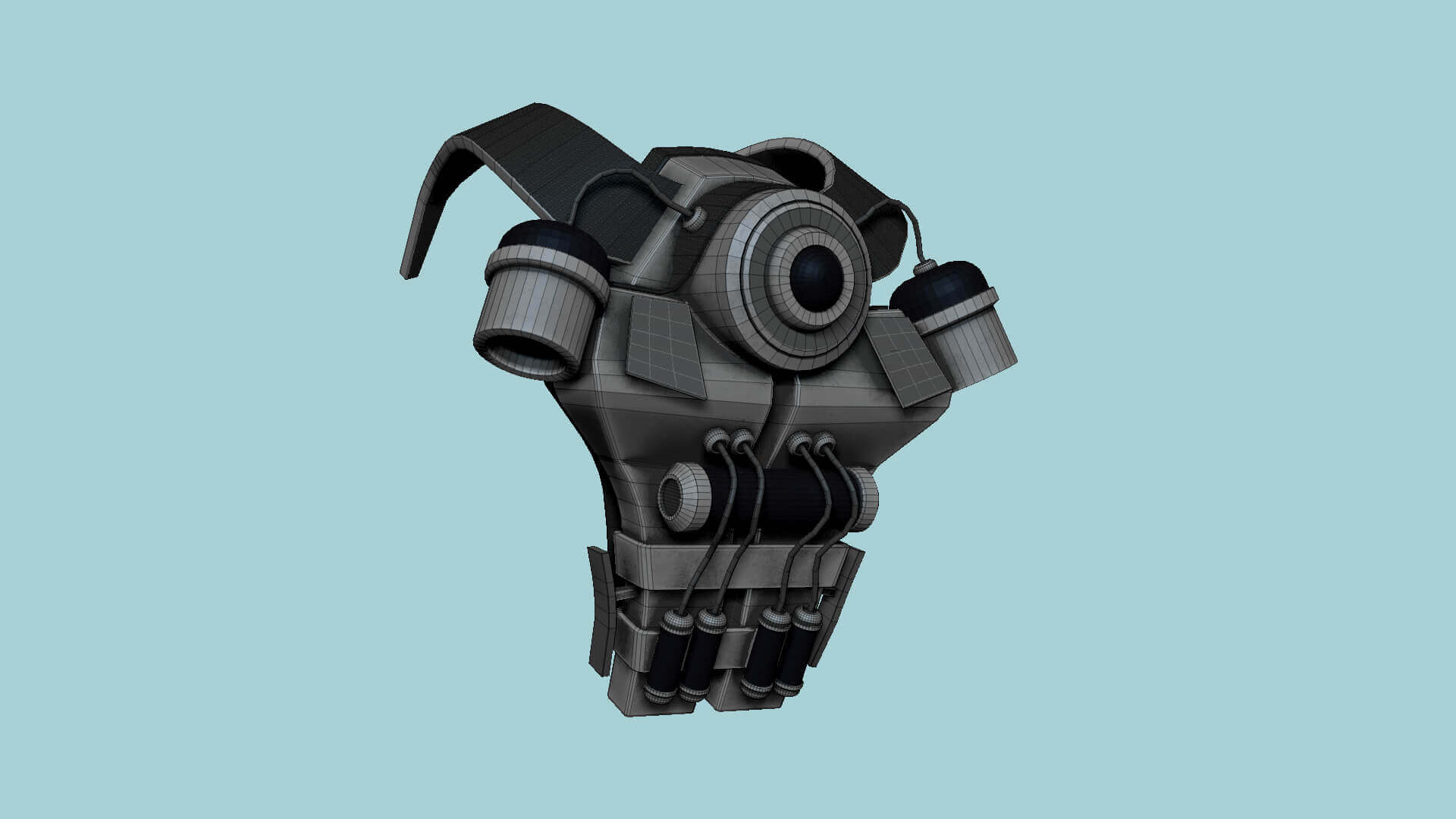 Sci-Fi Backpack Model B 02 - Dark Steel by gsommer