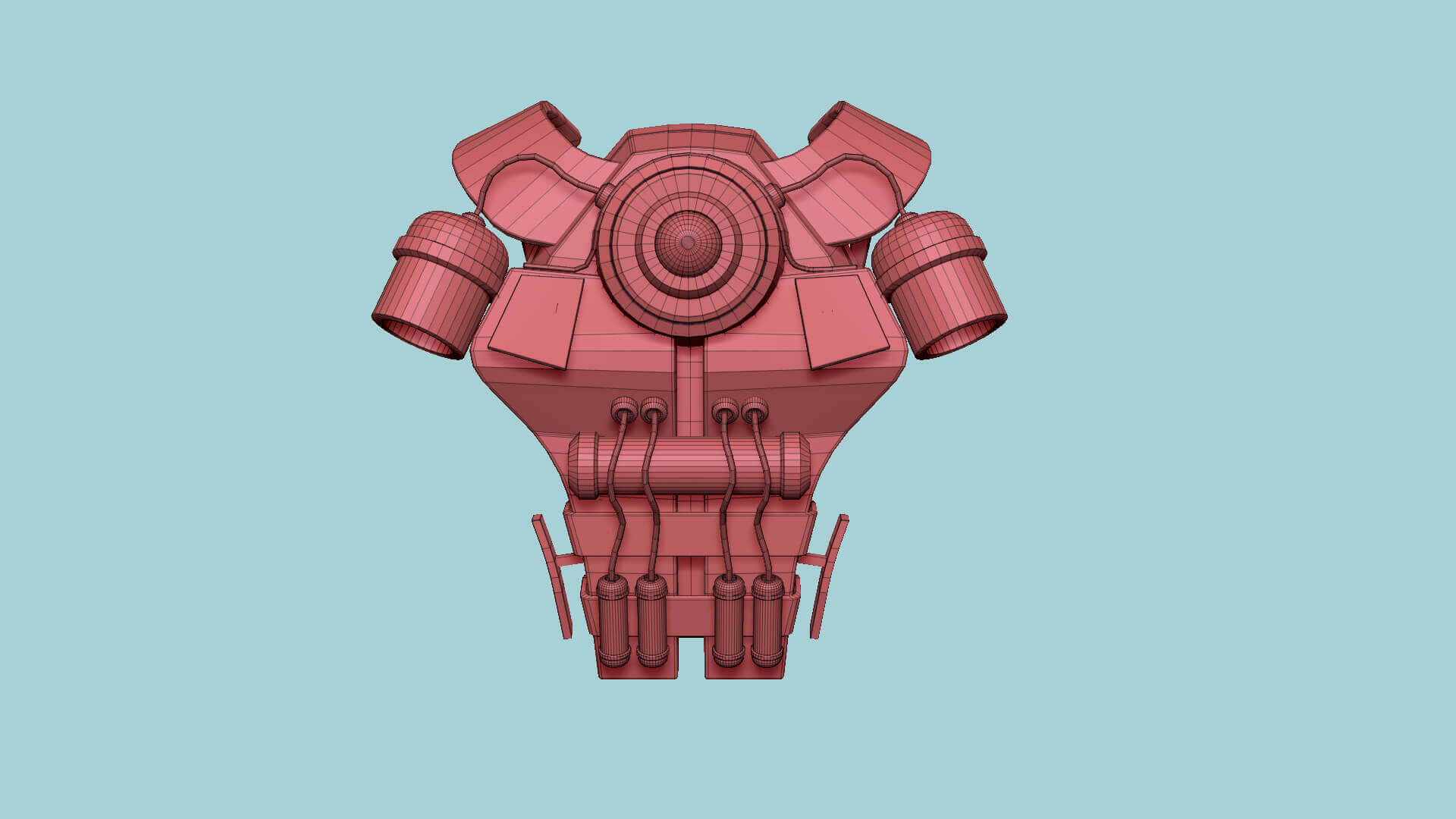 Sci-Fi Backpack Model B 02 - Dark Steel by gsommer