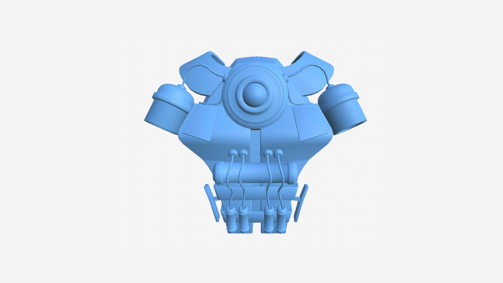 Sci-Fi Backpack Model B 05 - White and Gold by gsommer