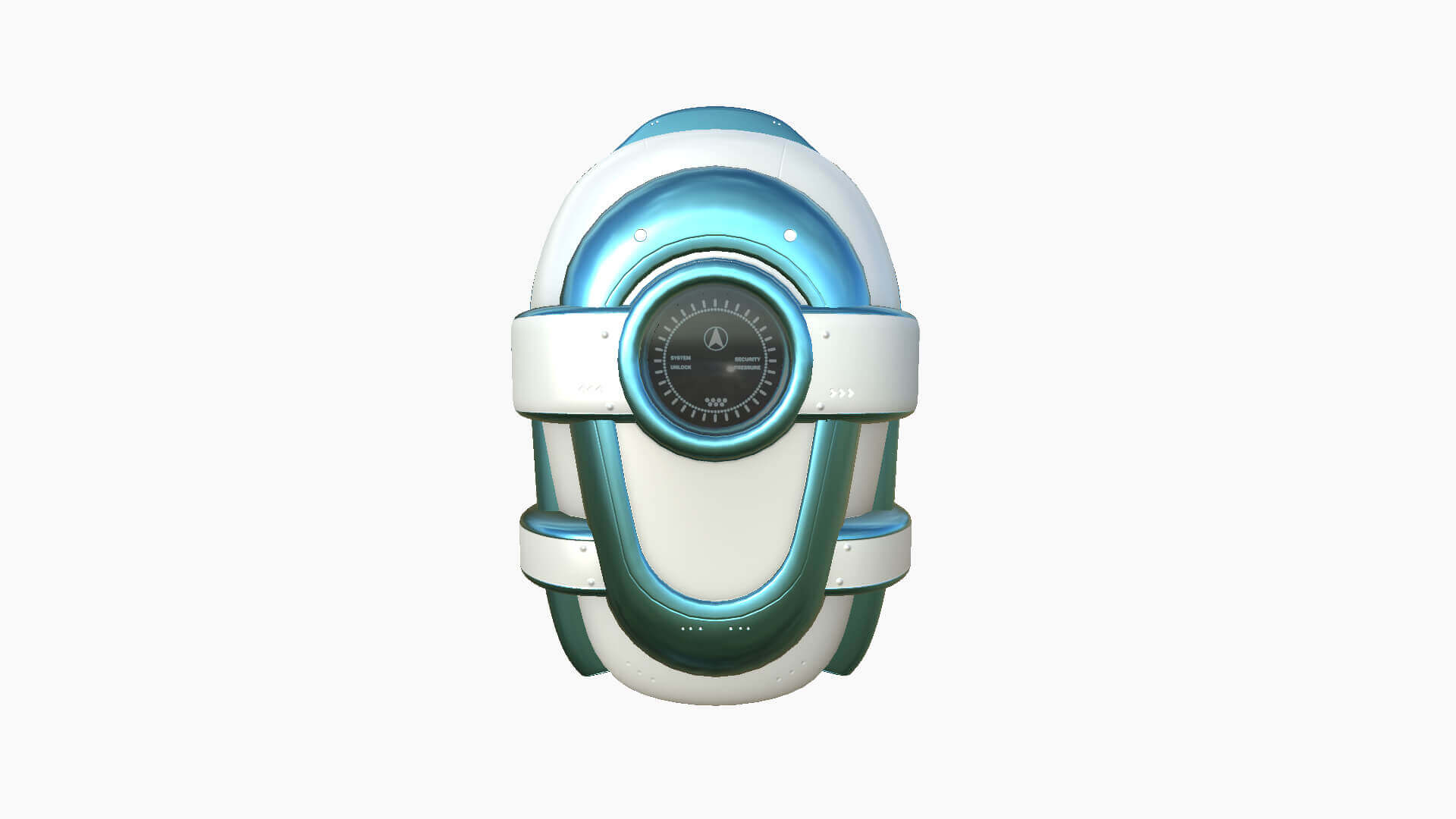 Sci-Fi Backpack Model C 05 - White and Blue by gsommer