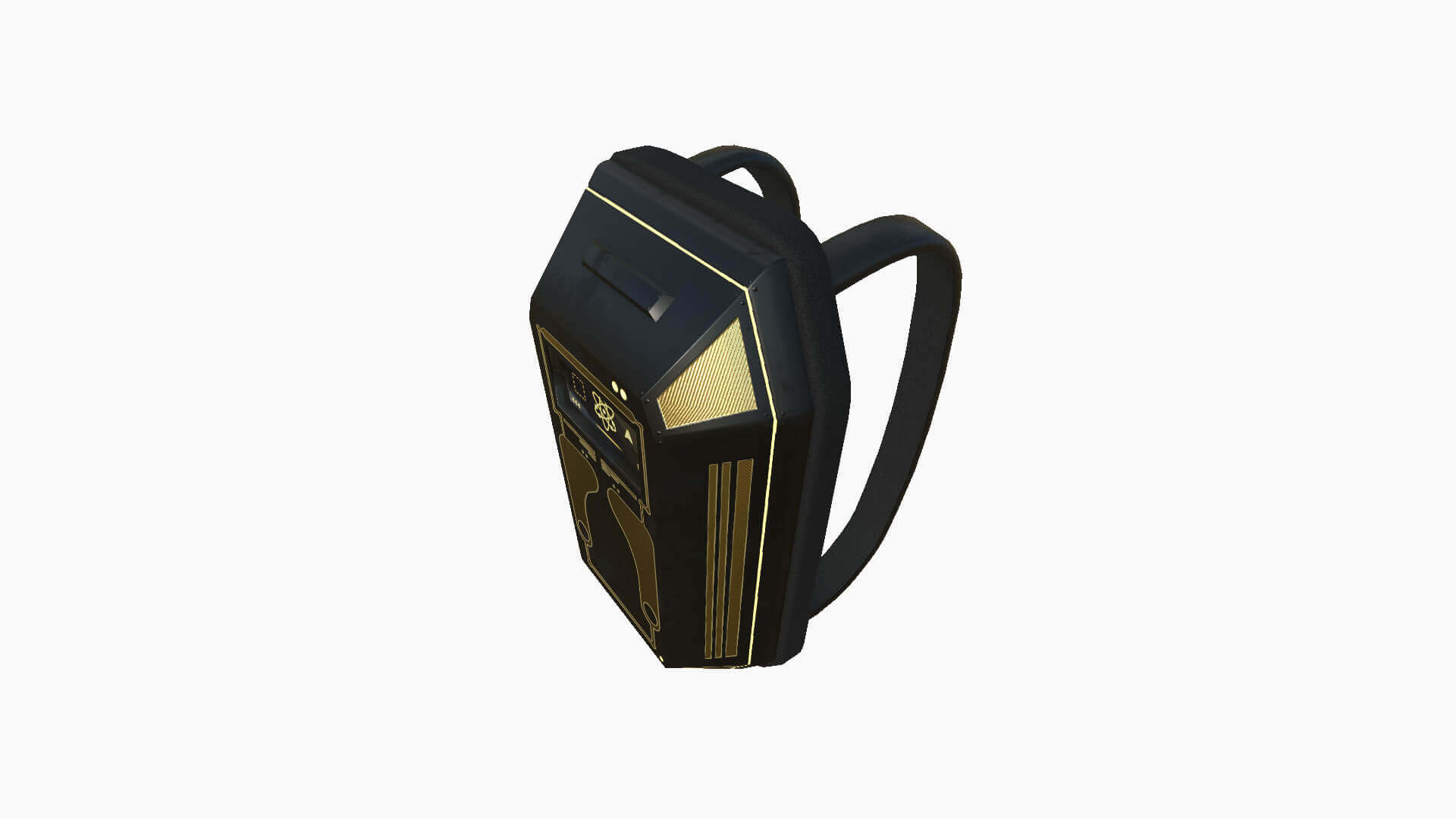 Sci-Fi Backpack Model E 03 - Black and Gold by gsommer