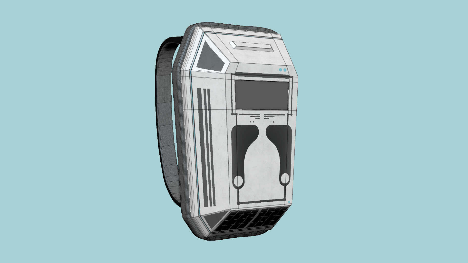 Sci-Fi Backpack Model E 05 - Steel Bright by gsommer