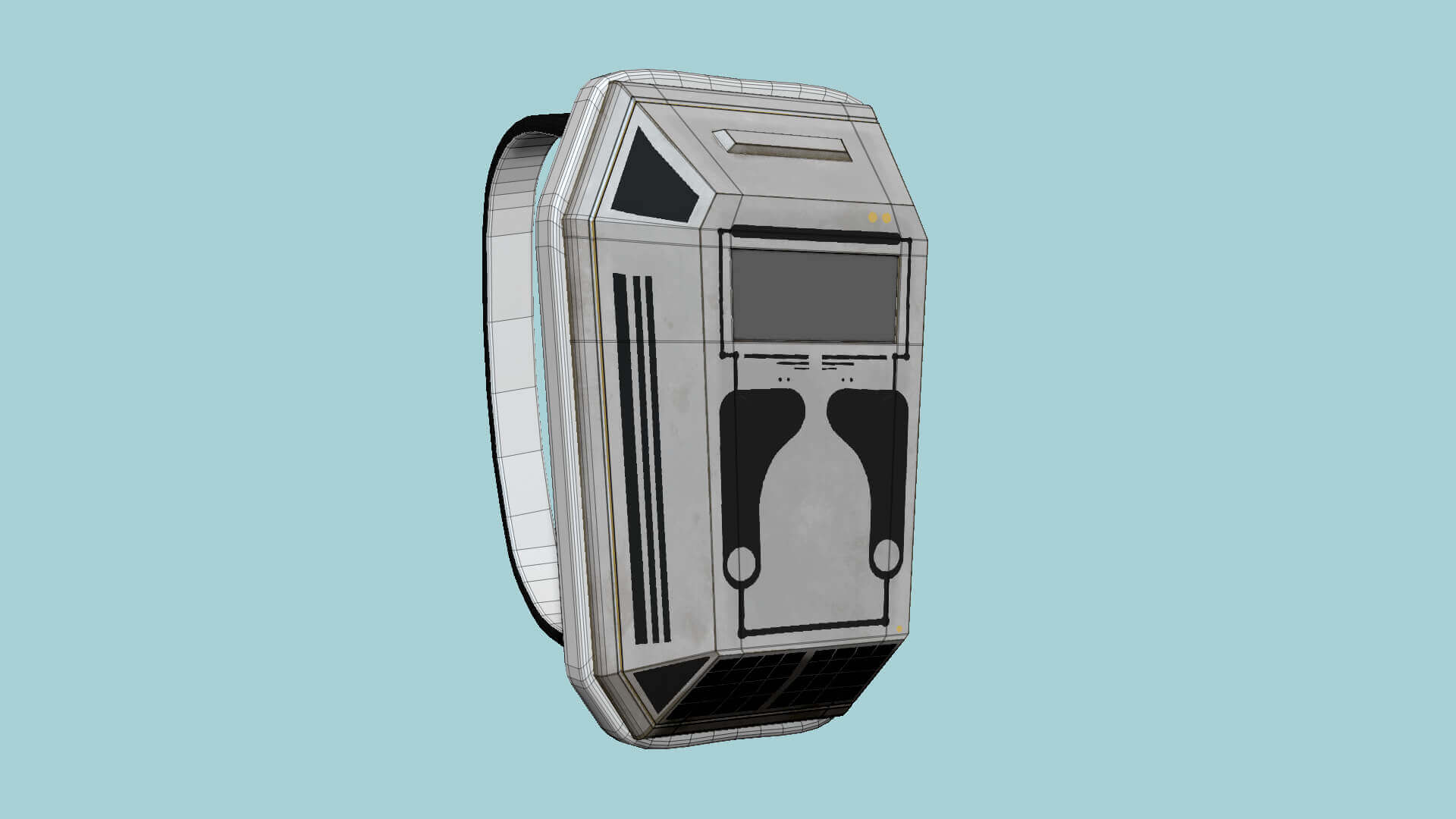 Sci-Fi Backpack Model E 07 - White Dirt by gsommer