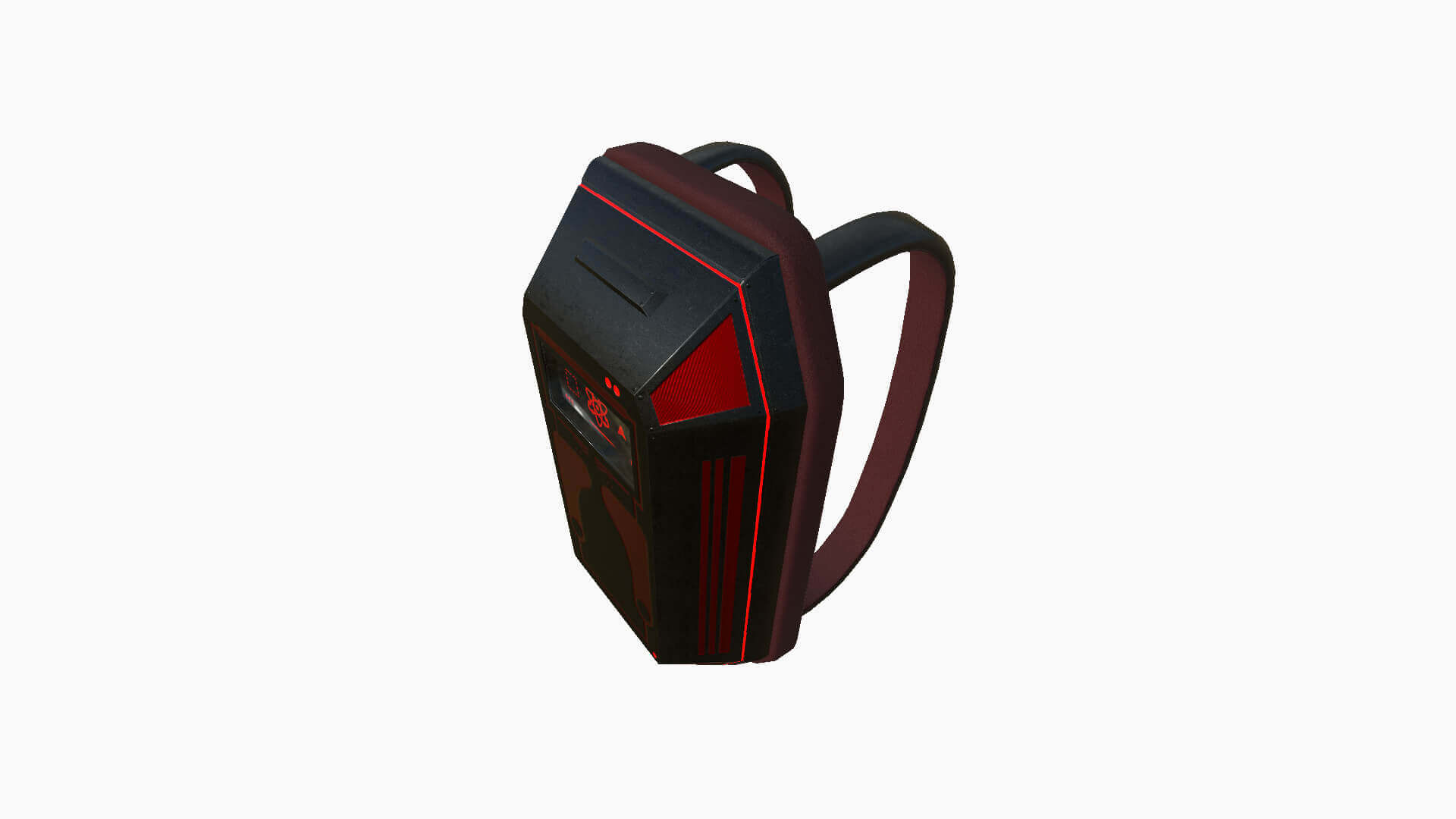 Sci-Fi Backpack Model E 08 - Black and Red by gsommer
