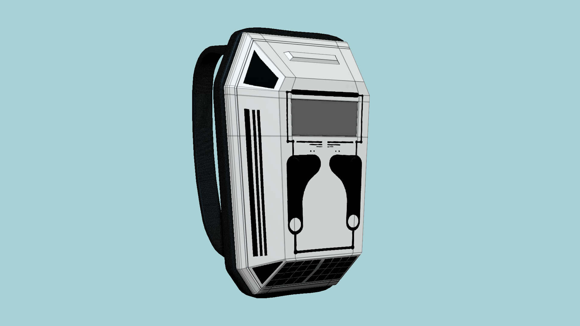 Sci-Fi Backpack Model E 10 - Aluminum by gsommer