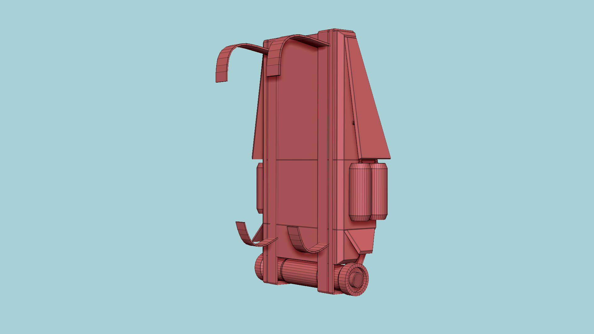 Sci-Fi Backpack Model F 03 - Black and Gold by gsommer