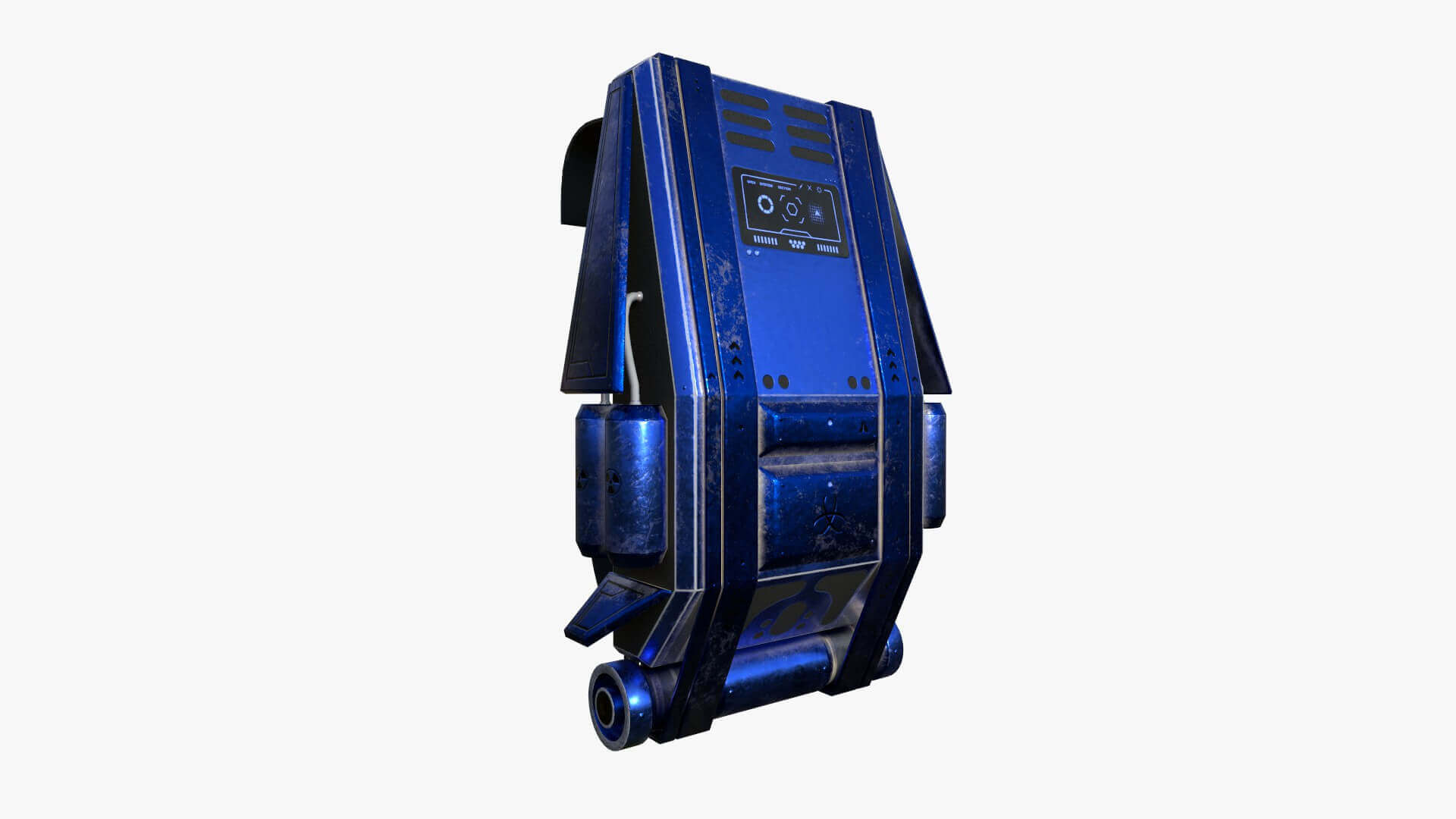 Sci-Fi Backpack Model F 06 - Blue Metal by gsommer