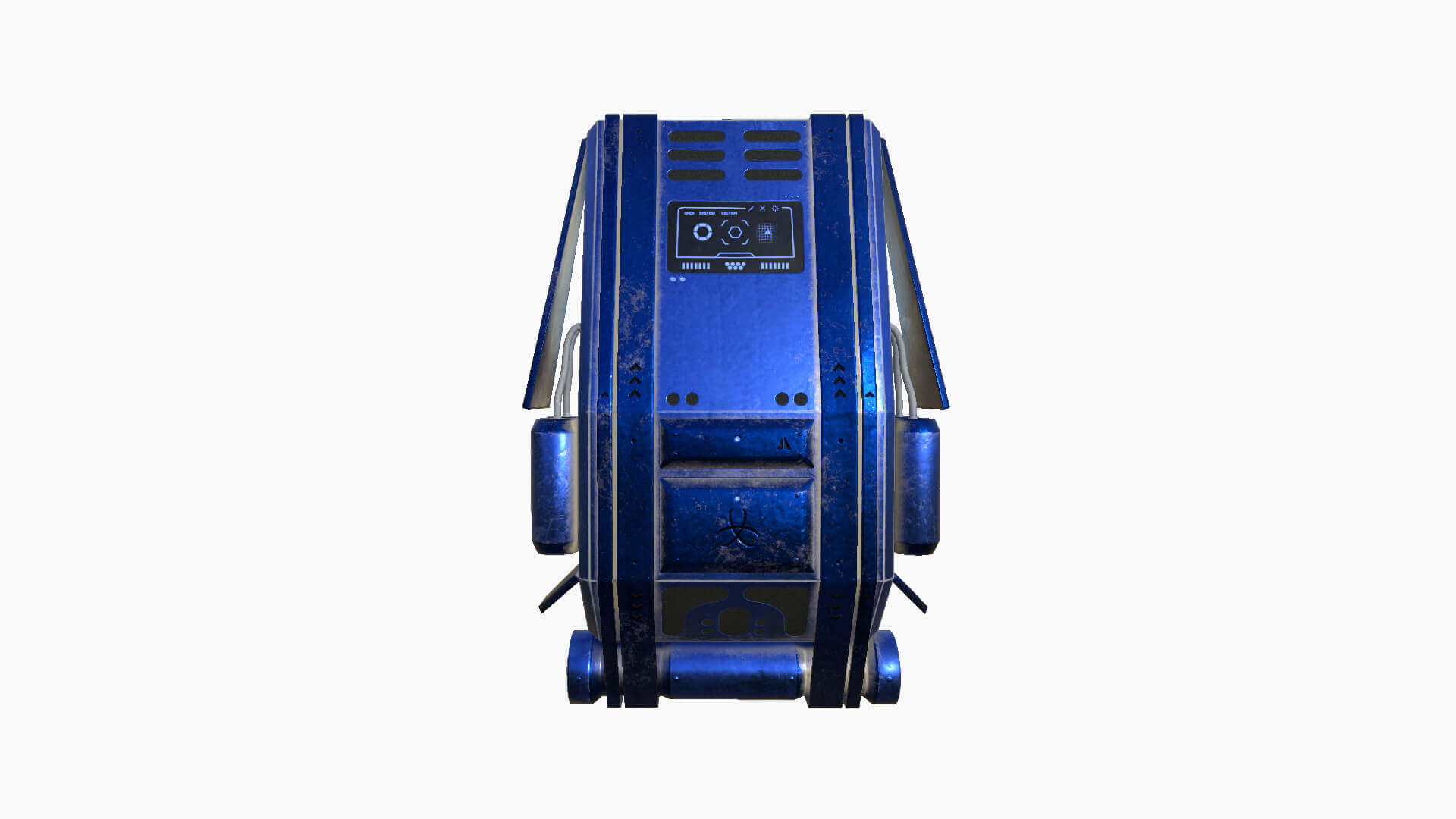 Sci-Fi Backpack Model F 06 - Blue Metal by gsommer