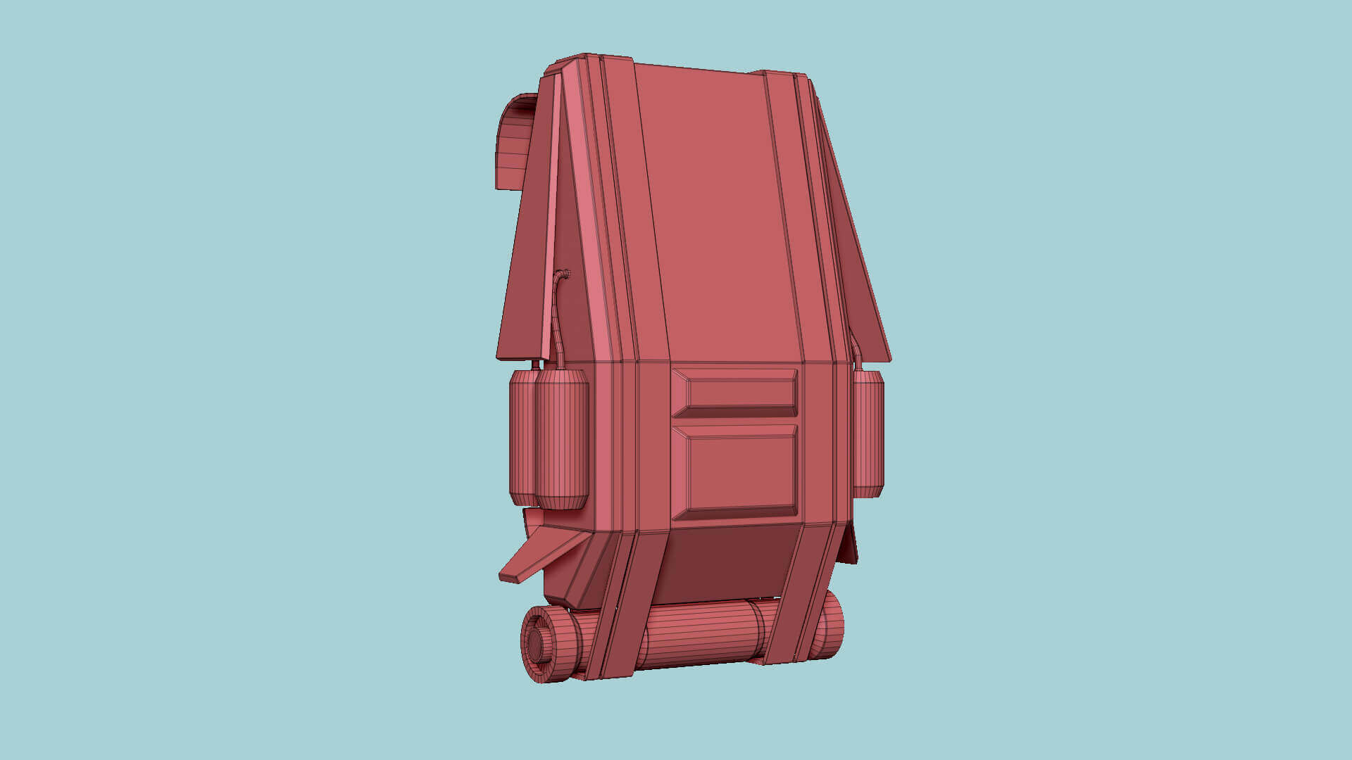 Sci-Fi Backpack Model F 06 - Blue Metal by gsommer