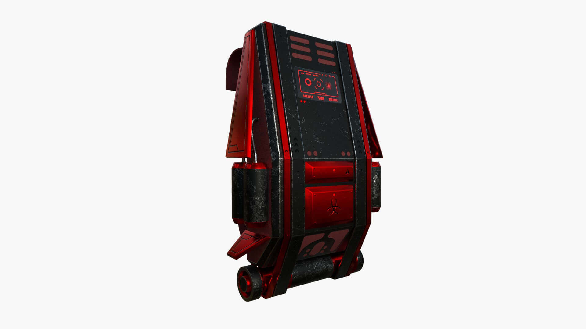 Sci-Fi Backpack Model F 08 - Black and Red by gsommer