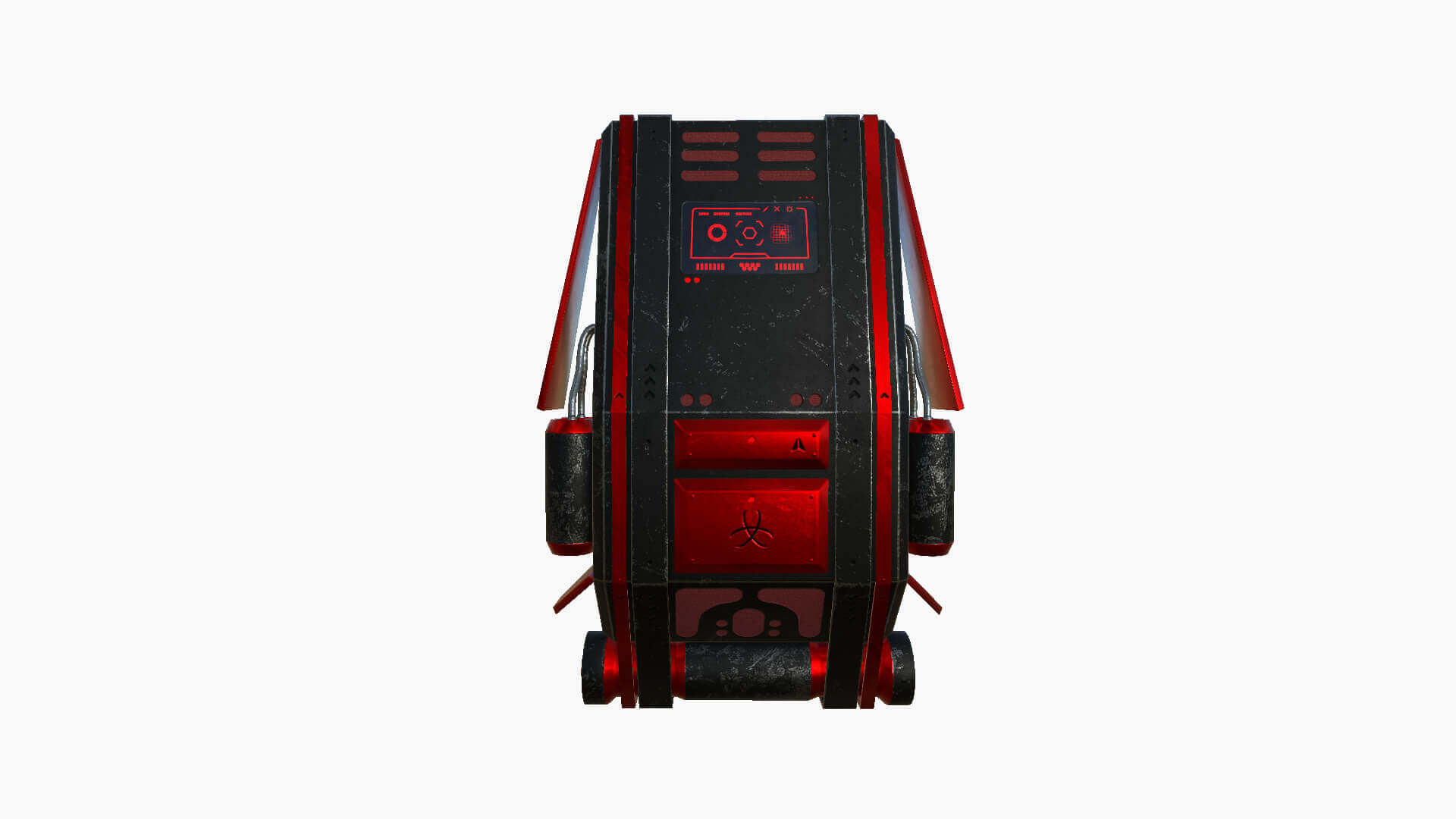 Sci-Fi Backpack Model F 08 - Black and Red by gsommer