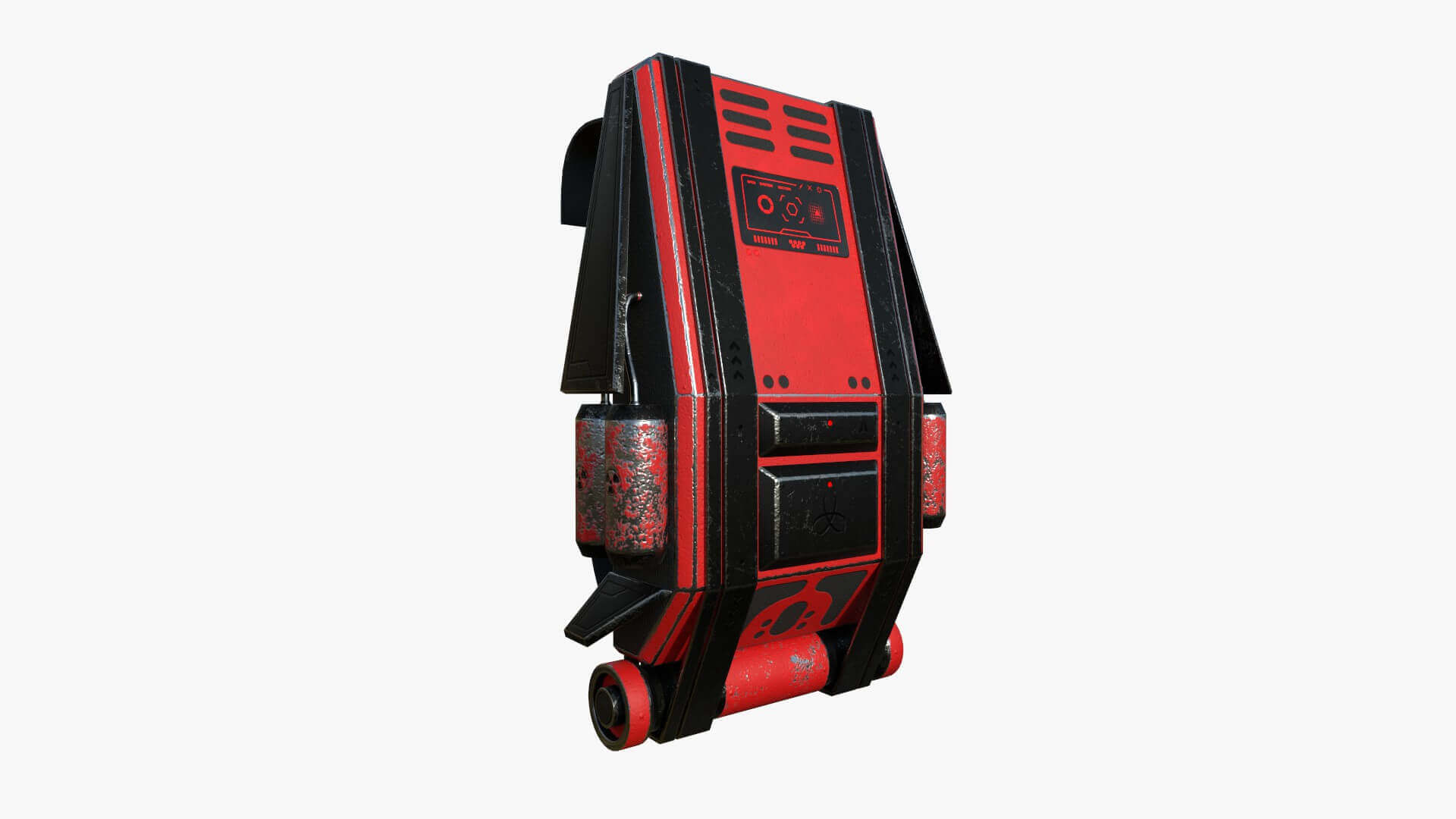 Sci-Fi Backpack Model F 09 - Red by gsommer